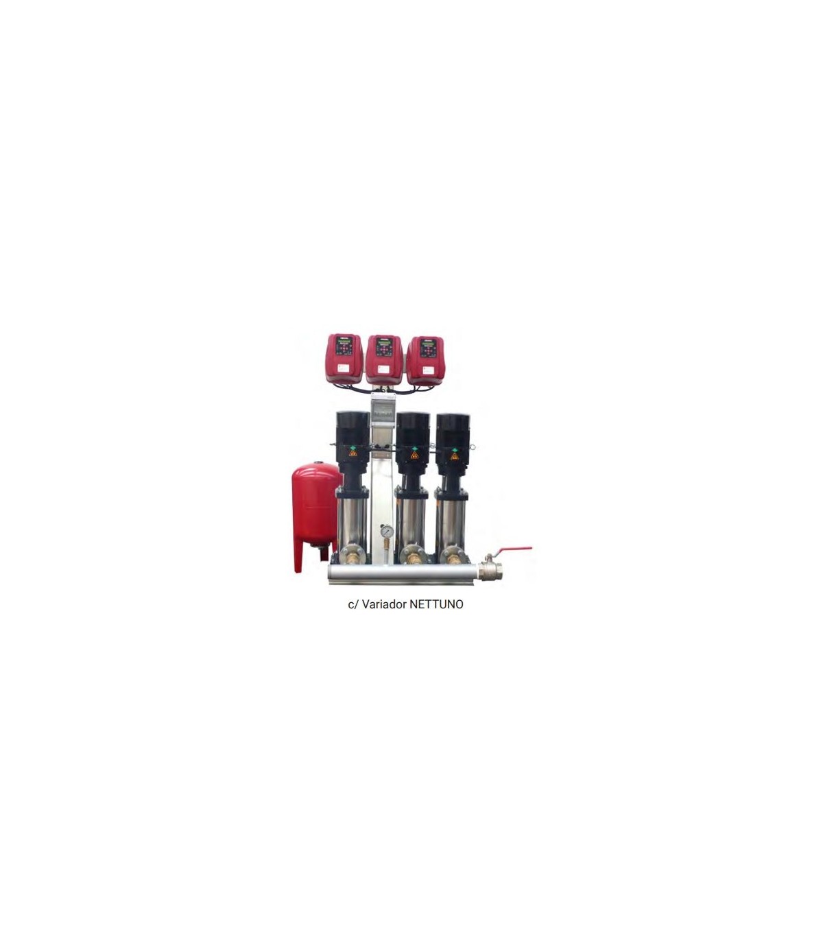 Central Hidropneumática Tripla Termar 3VMS 8-60T-60 L c/v- 400v | MagMag.pt
